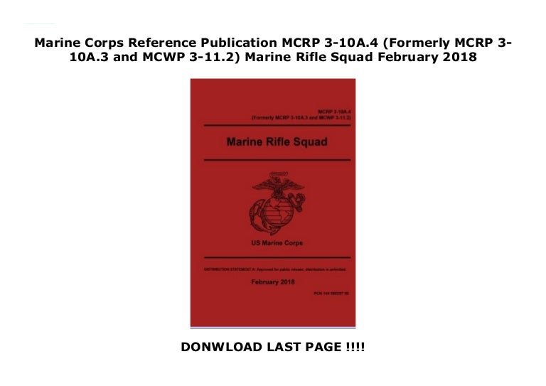 Marine Corps Reference Publication MCRP 3-10A.4 (Formerly MCRP 3-10A.…