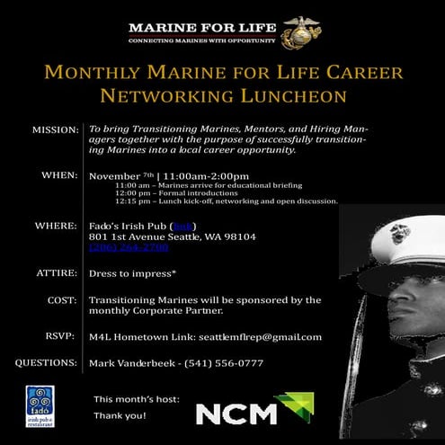 Marine 4 Life Luncheon November | PDF