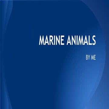 Marine animals | PPT