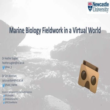Marine biology fieldwork in a virtual world | PPTX