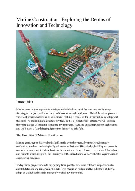 How are sea ports constructed? | PDF | Civil Engineering Industry | Industries