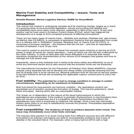 marine fuel stability and compatibility (1).pdf | Chemistry | Science