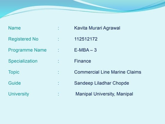 Marine insurance ppt | PPTX