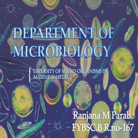 marine microorganisms.pptx | Biological Sciences | Science