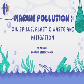 Marine pollution: mitigation, effects and conclusion | PPT