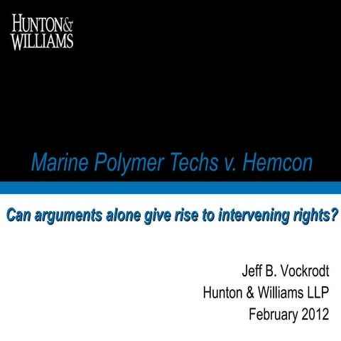 Marine Polymer v. Hemcon | PPT