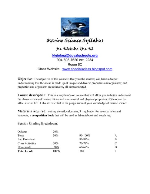 7th Grade Math Course Syllabus | PDF