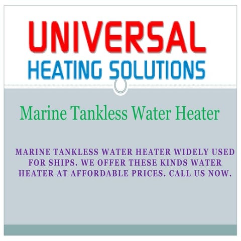 Marine Water Heater | PPTX