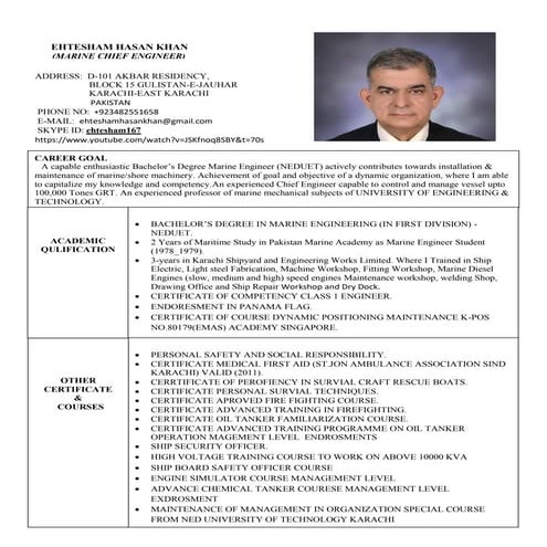 Marine update resume | PDF