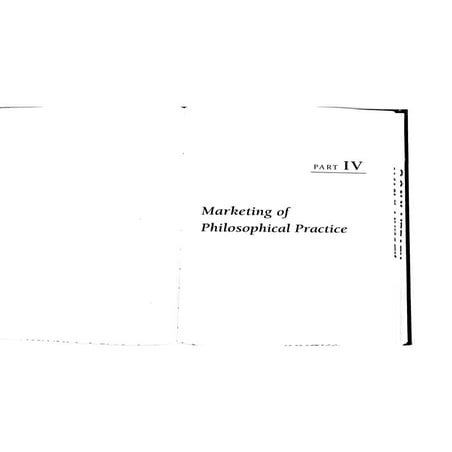 MARINOFF, L. Philosophical Practice (Marketing of philosophical ...