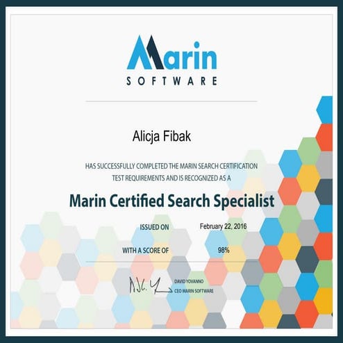 Marin Search Certificate | PDF