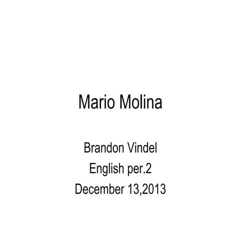 Mario molina | PPT