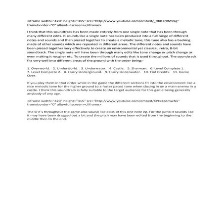 Mario sound thing | DOCX