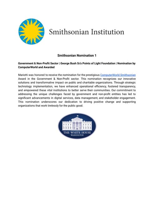 Mariotti: Expertise, Engagements, and Certifications | PDF