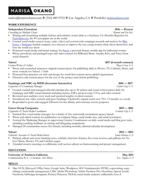 SM Resume | DOCX | Hotel Properties | Real Estate
