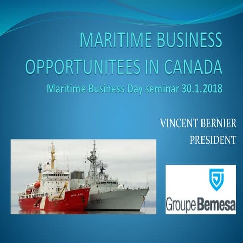 Canada_Maritime business opportunities_seminar 2018 | PPT