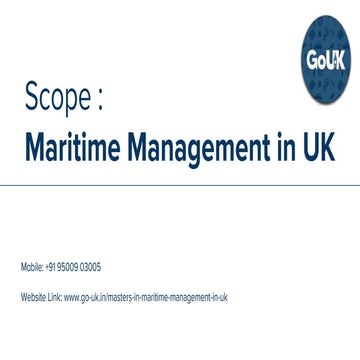 Maritime Management in Uk | PPT