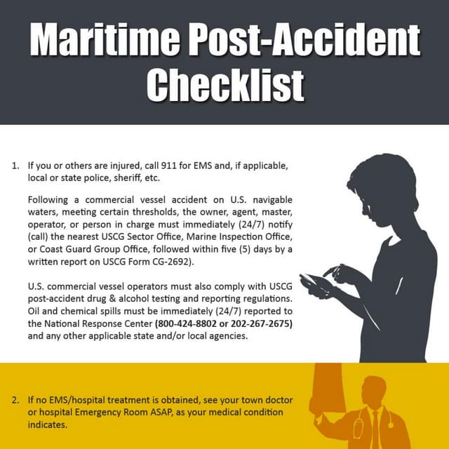 Maritime Post Accident Checklist | PDF | Death, Injury, or Military ...