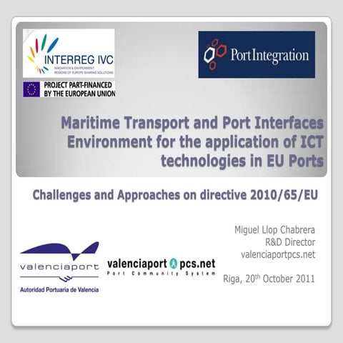 Port Integration - Maritime transport and port interfaces - Miguel Llop ...
