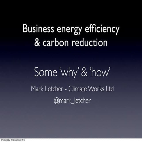 Mark Letcher Climate Works WECC 09 12-2013 | PPT