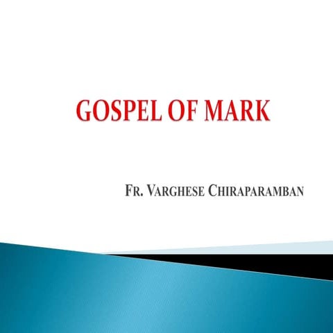 book of mark of the new testament of the bible | PPTX