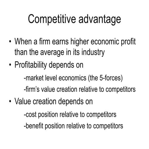 Competitive advantage | PPT