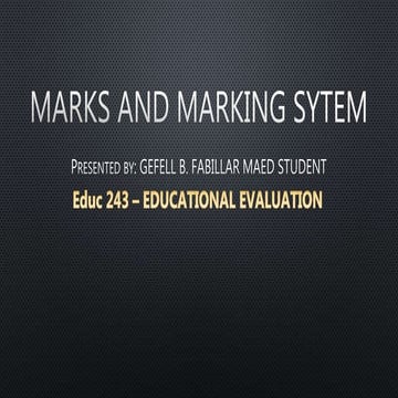 Mark and marking system | PPTX