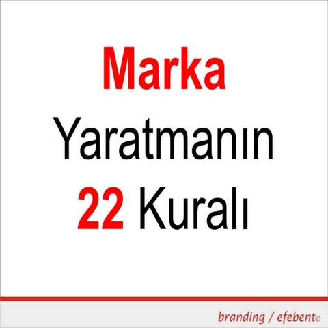 Marka yaratmanın 22 kuralı | PPSX