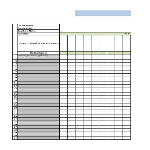 Markbook template-formulas-included | PDF