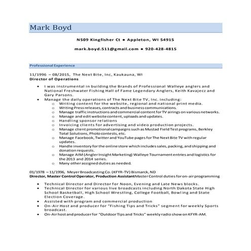 Mark Boyd Resume 2015 | DOCX