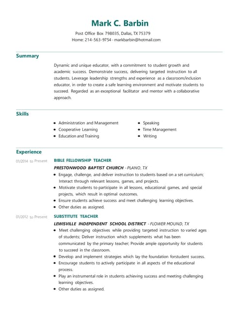 Mark Barbin, Volunteer at Prestonwood baptist church