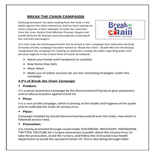 Break the Chain Campaign | DOCX