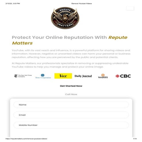Protect Your Online Reputation With Repute Matters | PDF