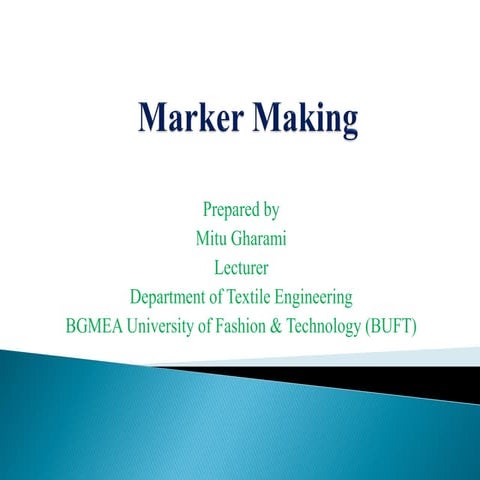 Marker making in apparel lab for making garment pattern | PDF