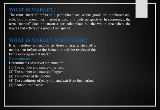 Market Structures (economics) | PPT