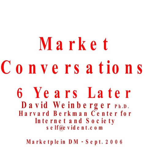 Market conversations | PPT | Technology & Computing