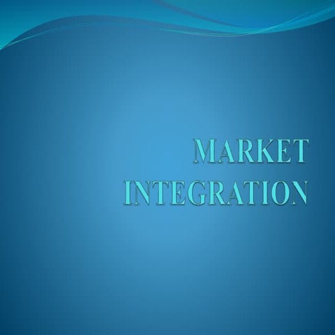 What is Market Integration and Its Types | PDF
