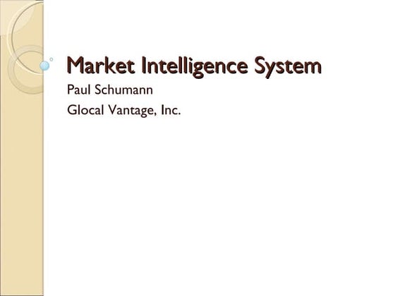 Significance and impact of market information service(mis) | PPT
