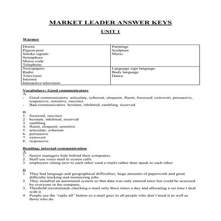 Market leader-answer-keys-21 | PDF
