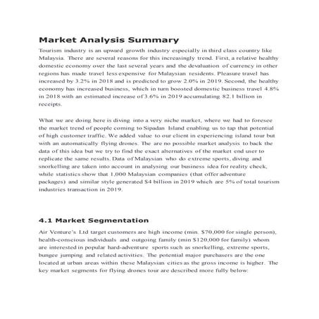 Market analysis summary | DOCX