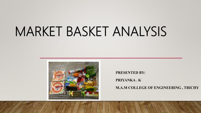 Market Basket Analysis | PPTX