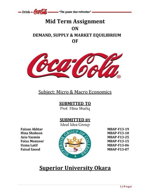 Coca-Cola Distribution strategy | PPTX