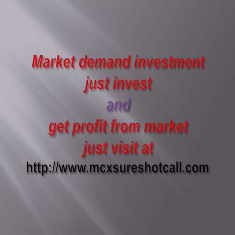 Mcx Crude Oil Tips & Commodity Crude Oil Tips Provider in Delhi | PPT