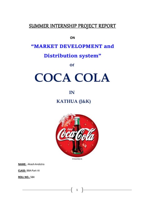 Supply chain management on Coca cola | PDF