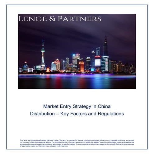 Market Entry Strategy in China | PDF