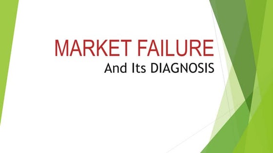 MARKET FAILURE - MEANING, CAUSES AND SOLUTIONS | PPT