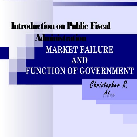 Market failure and function of govt | PPT