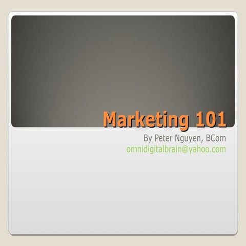 Marketing 101 | PDF