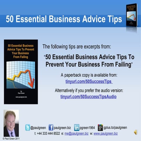 Essential Business Advice Tips: Marketing | PPT