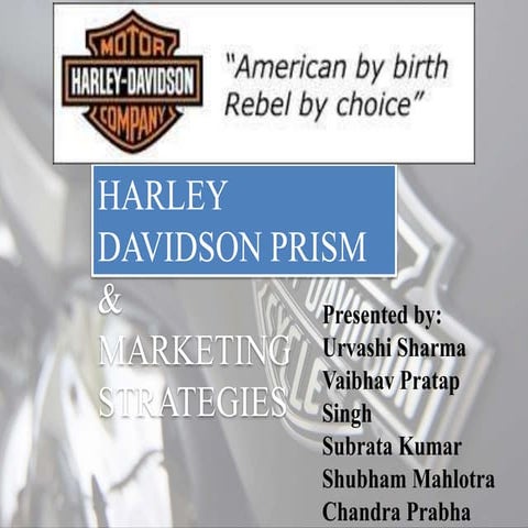 Harley Davidson prism and marketing strategies | PPTX